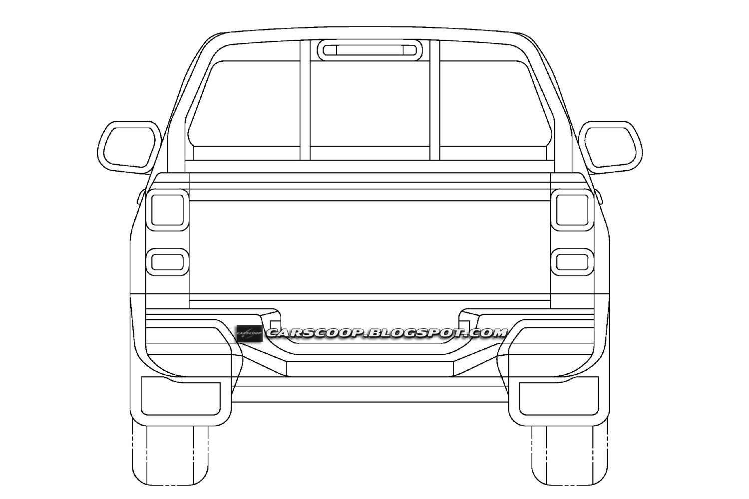Back Of Pickup Truck Drawing