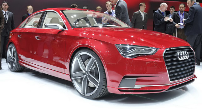 Red Audi Hatchback 2011