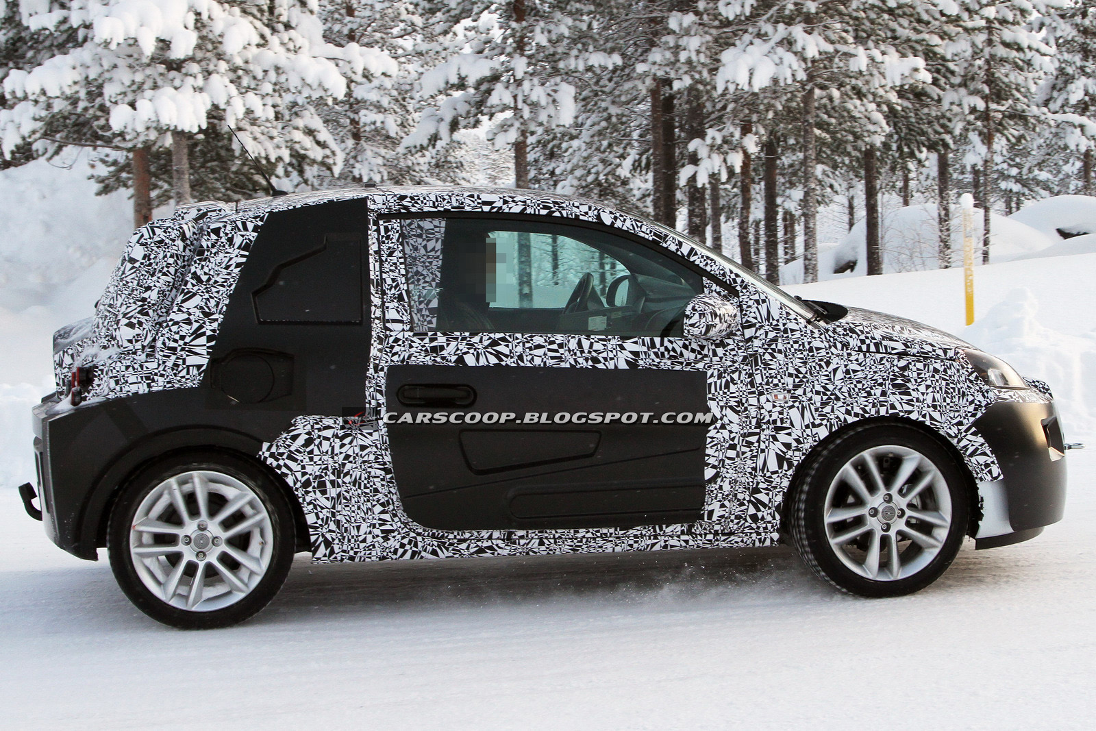 Spy Shots: New Opel Allegra Mini Sneaks out to Play in the Snow | Carscoops