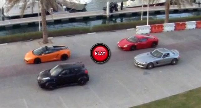 New Aerial Video of the Nissan Juke-R's Race Against the Gallardo, SLS ...