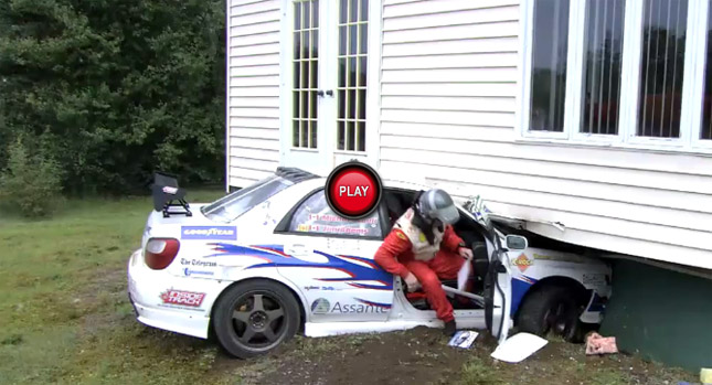 Watch a Subaru Impreza Crash Into a House at the Targa Newfoundland ...