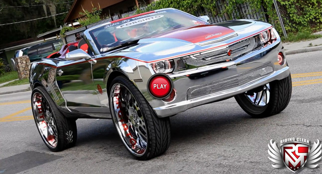 Red Camaro Chrome Rims