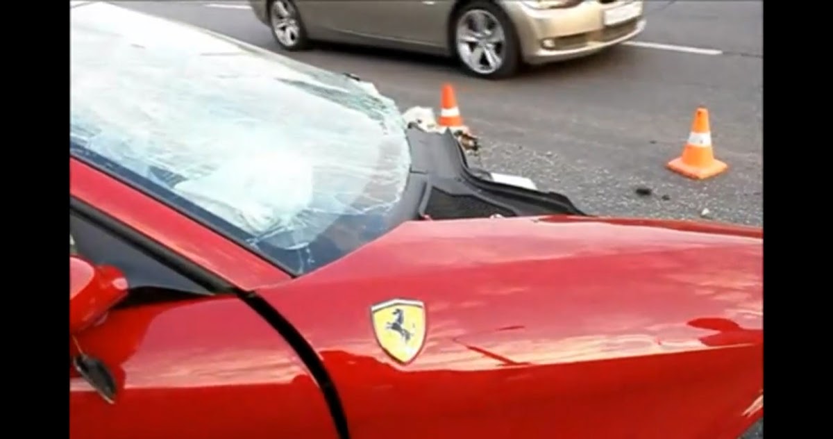 Ferrari 612 Scaglietti Splits in Two After Hitting a Metal Pole | Carscoops