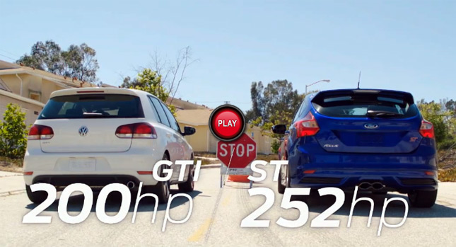 Ken Block and Vaughn Gittin Jr. Race it Out in 2013 Ford Focus ST and ...