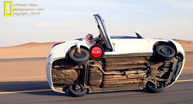 Arabs Drive a Hyundai on Two Wheels and Change a Tire at the Same Time ...