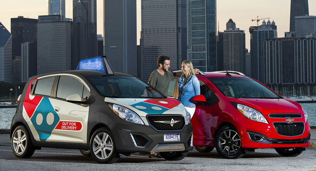 This is What Domino’s Future Fleet of Chevy Spark Pizza Delivery ...