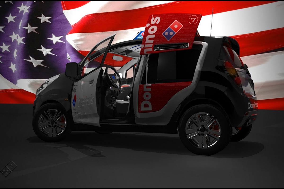 This is What Domino’s Future Fleet of Chevy Spark Pizza Delivery ...