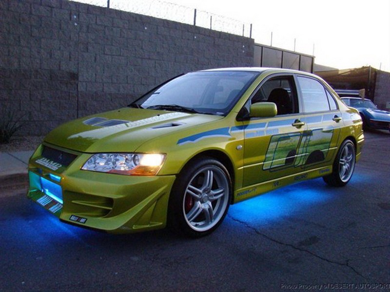 eBay: Own The Lime-Green Mitsubishi Evo that Paul Walker Drove in 2 ...