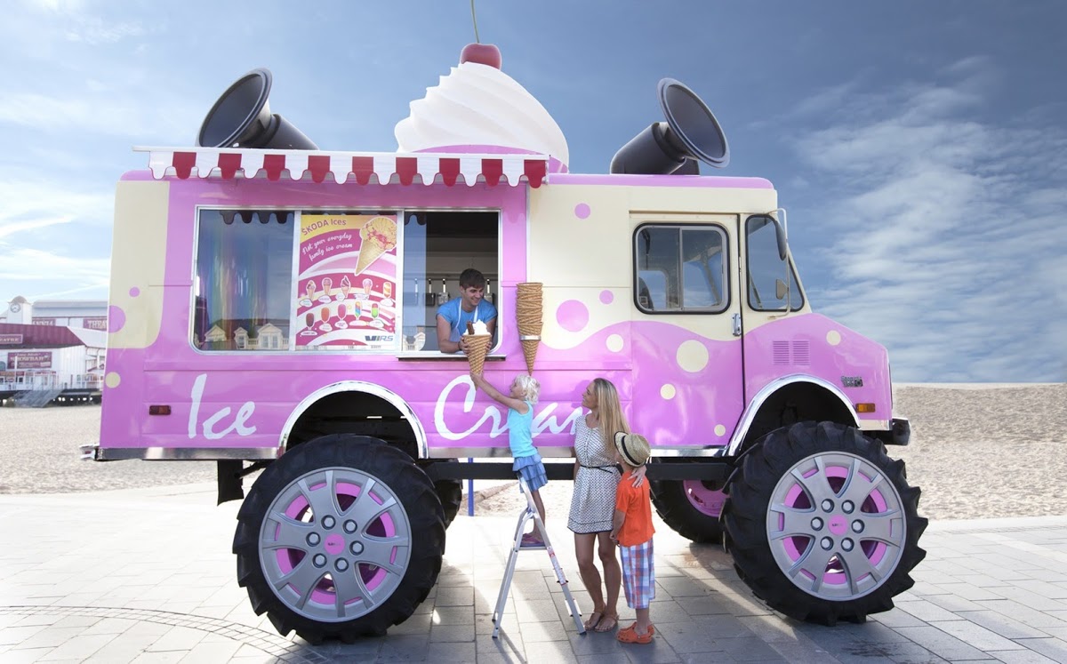 Ice, Ice Baby: Skoda's 21 Foot Tall vRS Monster Van Hits UK Beaches to ...