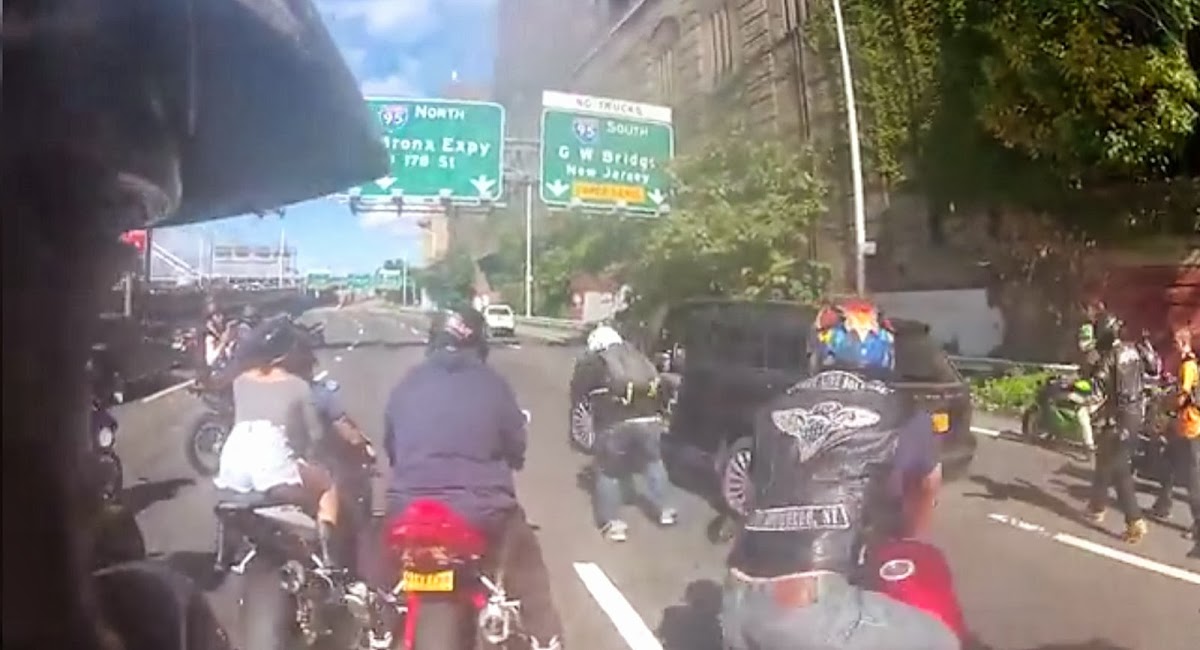 Shocking Video of Range Rover Running Over Several Bikers while Chased ...