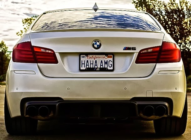 Any AMG Fans Care to Respond to this BMW M5 License Plate? | Carscoops