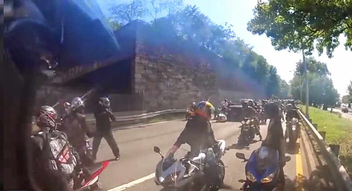 Shocking Video of Range Rover Running Over Several Bikers while Chased ...