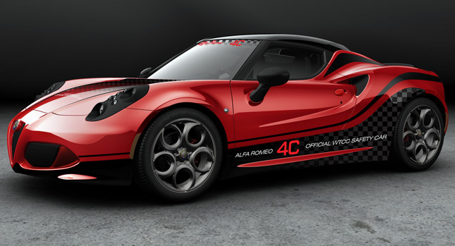 New Alfa Romeo 4C Gets its WTCC Safety Car Racing Stripes | Carscoops