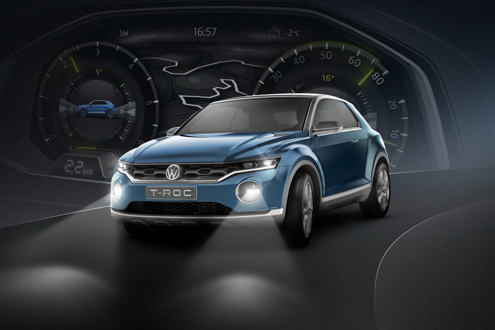 New VW T-Roc Concept is a Targa-Top Small Crossover Rival for Juke ...