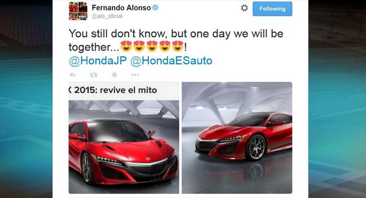 Fernando Alonso Tweets About New NSX, Wants To “Be Together One Day ...