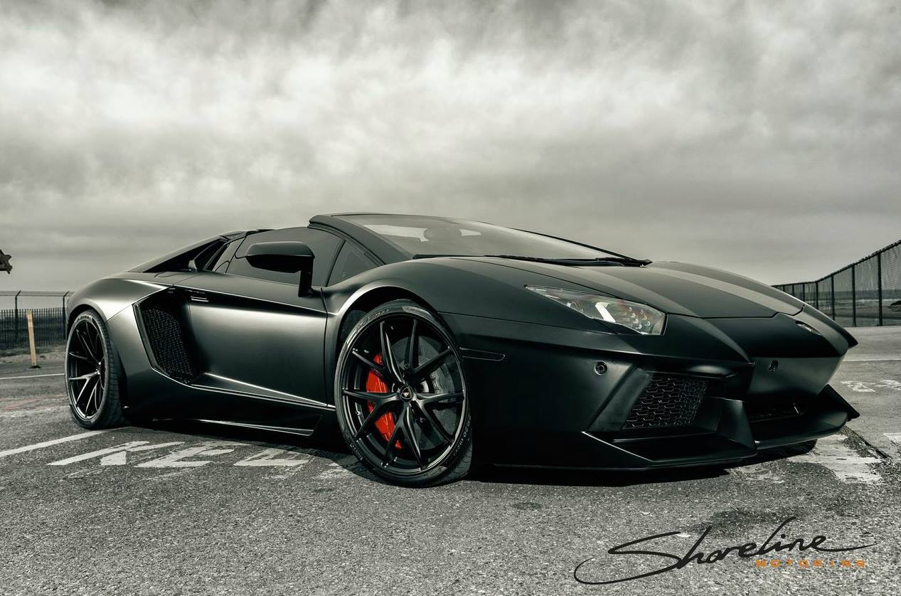 This Matte Black Aventador Roadster is Ready To Go On a Poster | Carscoops