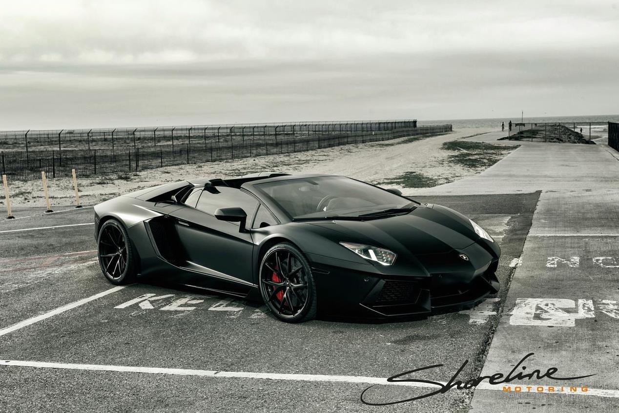 This Matte Black Aventador Roadster is Ready To Go On a Poster | Carscoops