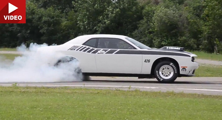 Mopar Dodge Challenger Drag Pak “Burnout Fail” Is Still Awesome | Carscoops