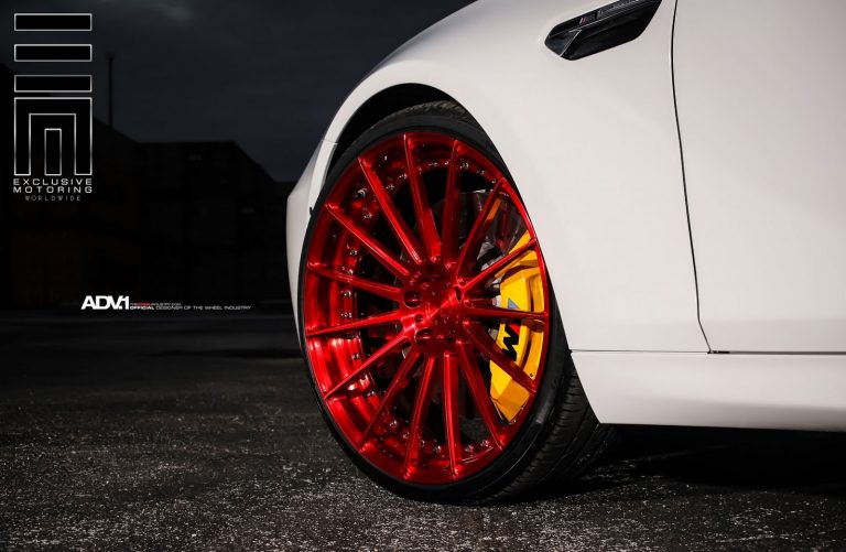 White BMW M6 Gran Coupe Dares To Put On Gloss Red Wheels | Carscoops