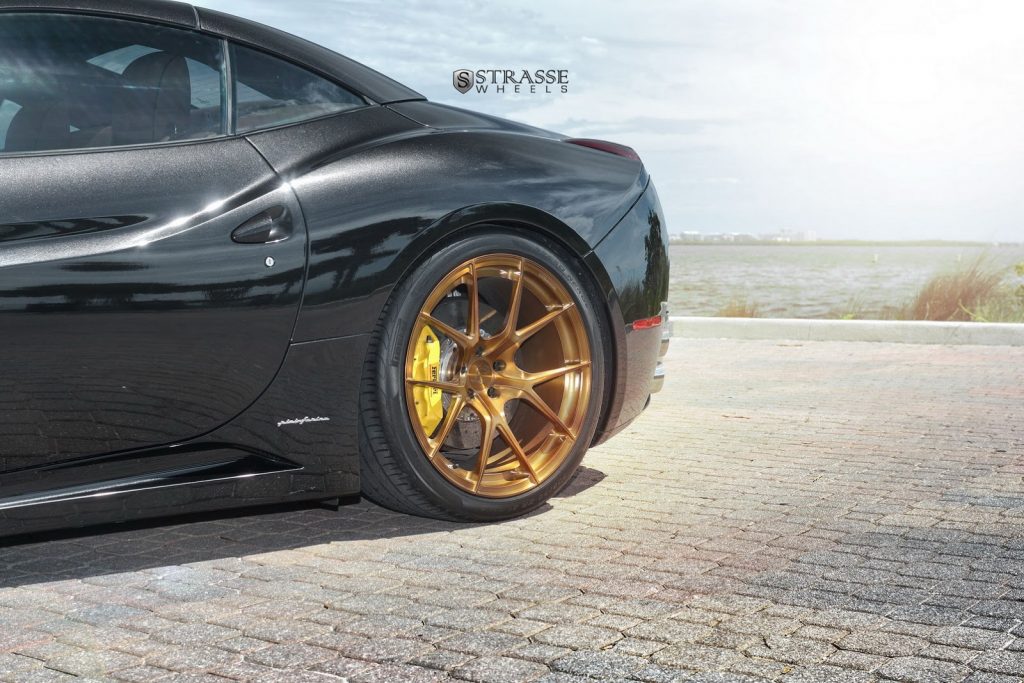 Black Ferrari California Matches Up With Gloss Bronze Wheels | Carscoops