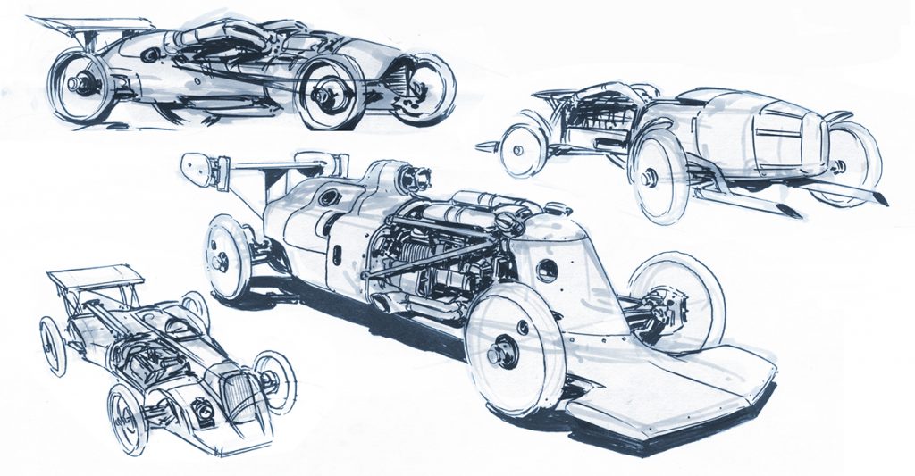 1920s Cars Drawing