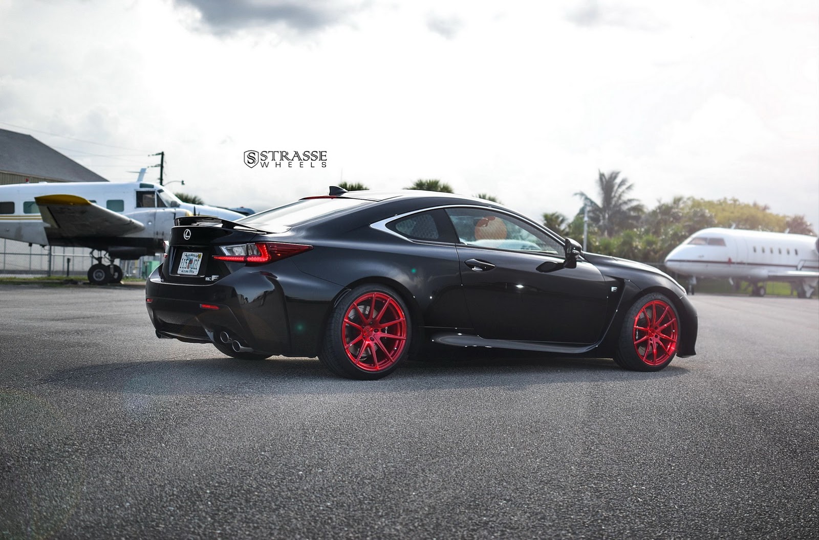 Evil-Looking Lexus RC F Dresses With 19″ Gloss Brushed Red Alloys ...
