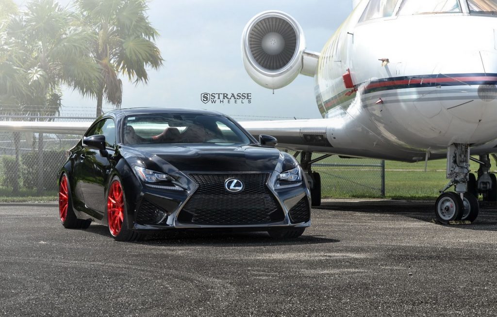 Evil-Looking Lexus RC F Dresses With 19″ Gloss Brushed Red Alloys ...