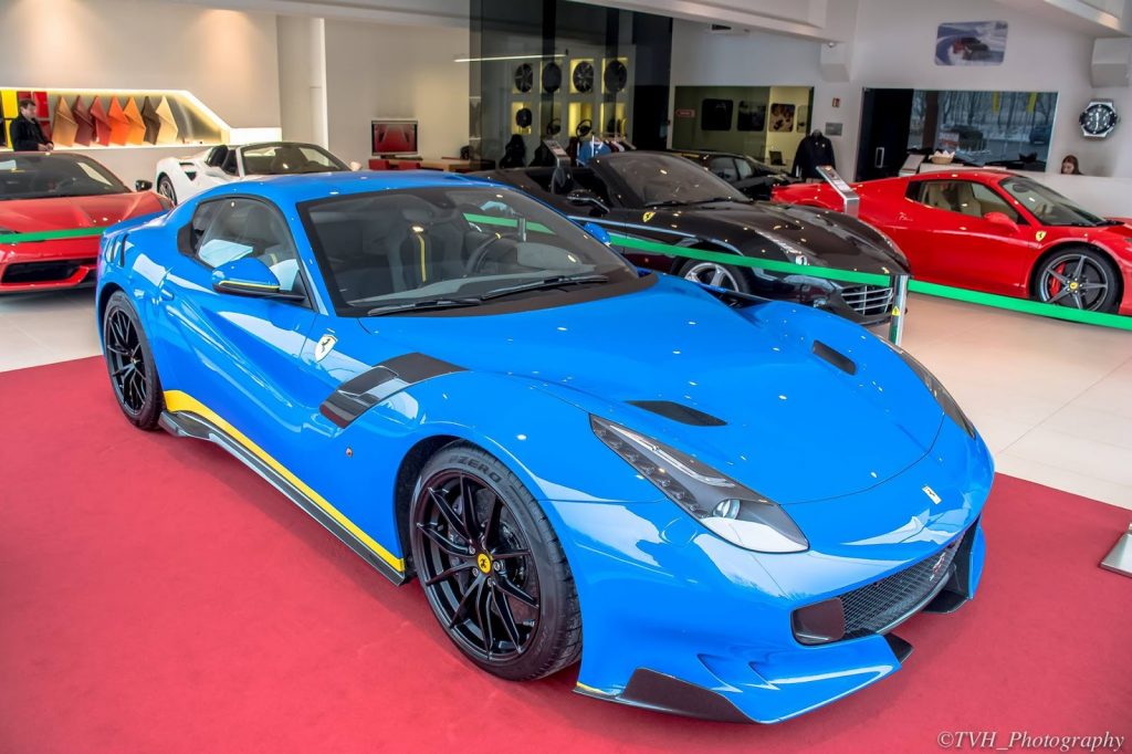 Azzurro Dino Blue Ferrari F12tdf Is A 770hp Smurf | Carscoops