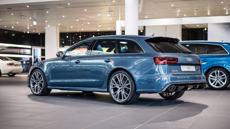 Polar Blue Metallic RS6 By Audi Exclusive Graces Showroom Floor | Carscoops