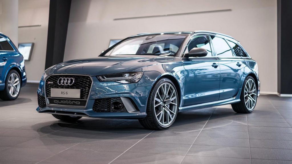 Polar Blue Metallic RS6 By Audi Exclusive Graces Showroom Floor | Carscoops