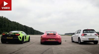 Top Gear Drag Races Golf R Against 911 GTS & McLaren 675LT | Carscoops