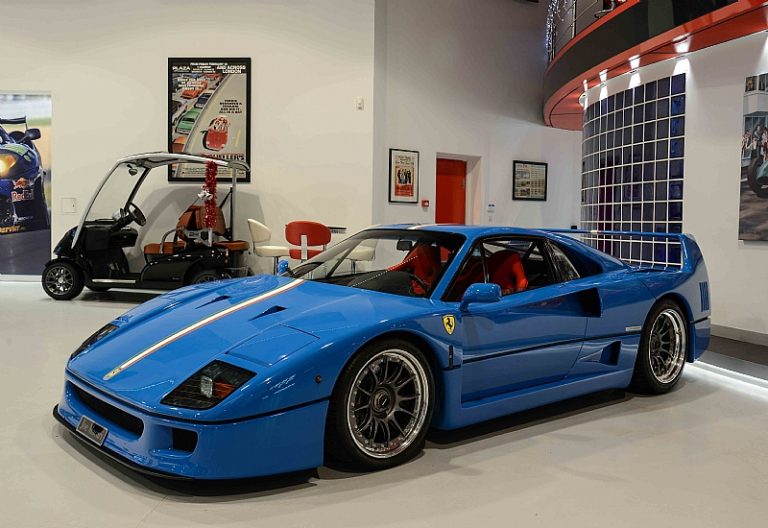 Blue Ferrari F40 With Tricolore Stripe Is A Head Turner | Carscoops