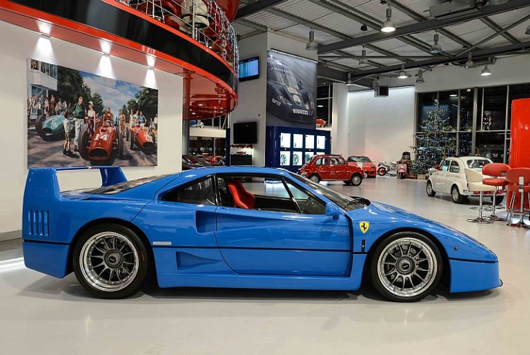 Blue Ferrari F40 With Tricolore Stripe Is A Head Turner | Carscoops