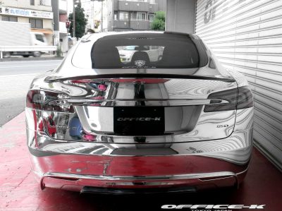 Tesla Model S Gets Chromed & Lowered At Office-K | Carscoops