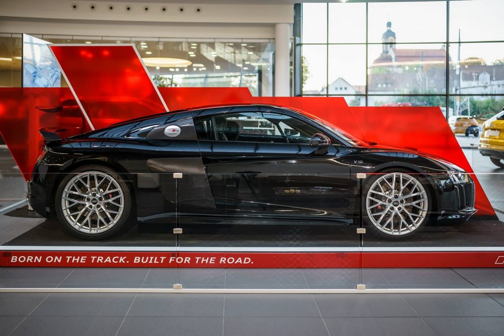 Half Road Car, Half Raceer Audi R8 On Display In Neckarsulm | Carscoops