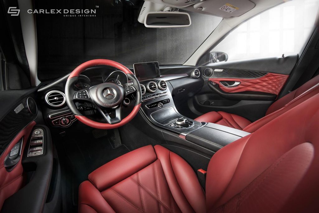 Carlex Adds Red & Black Leather Combo To Mercedes C-Class Cabin | Carscoops