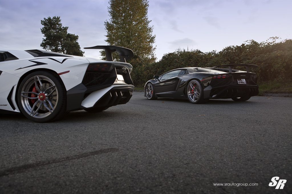 Two Lamborghini Aventador SVs Show Off Their Custom Wheels | Carscoops