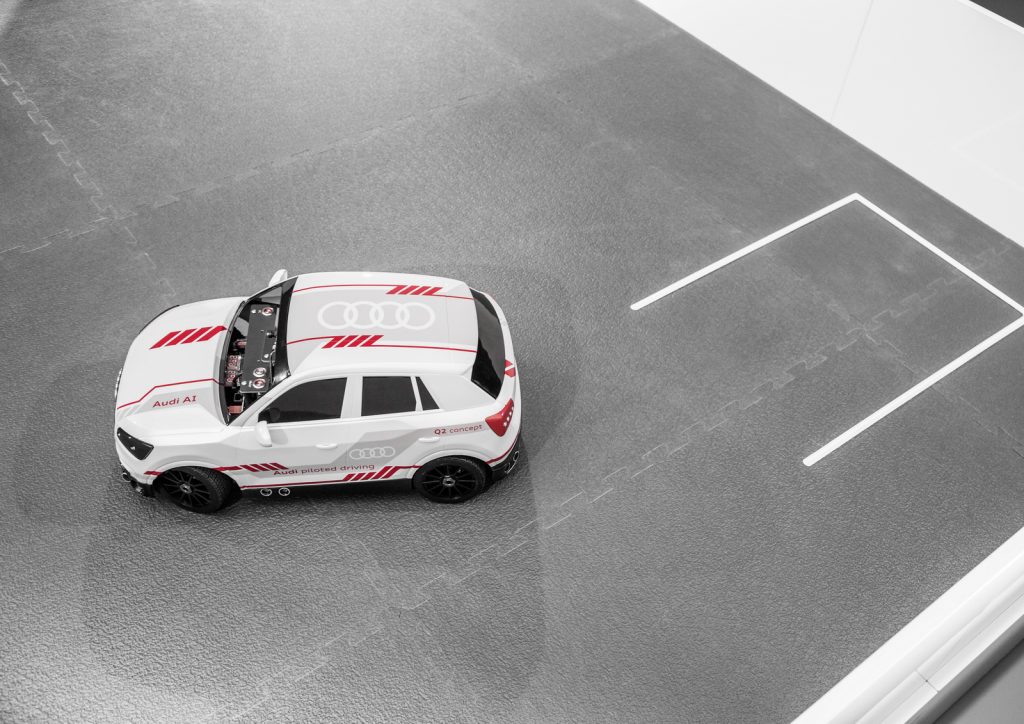 Audi Q2 Scale Model Demonstrates Intelligent Automatic Parking System ...