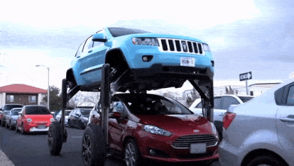 Watch As A Jeep Transforms To Get Over Traffic | Carscoops