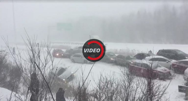 Quebec Snow Storm Causes 50-Vehicle Pileup On Highway | Carscoops