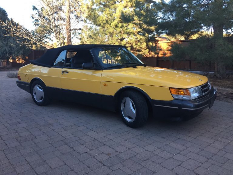 A Yellow 1991 Saab 900 SE Turbo Cabrio With A 5sp Manual Might Make ...