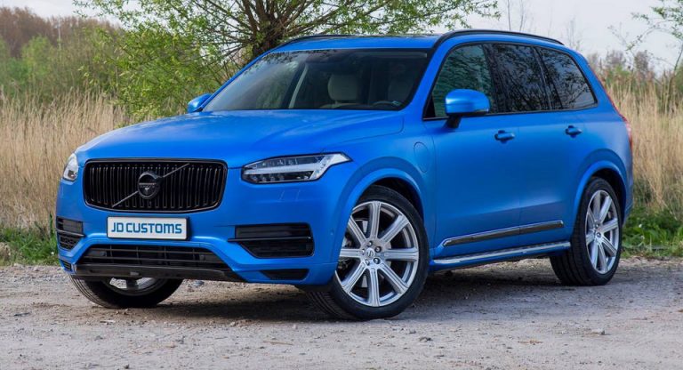 Volvo XC90 Gets Wrapped In Satin Perfect Blue | Carscoops