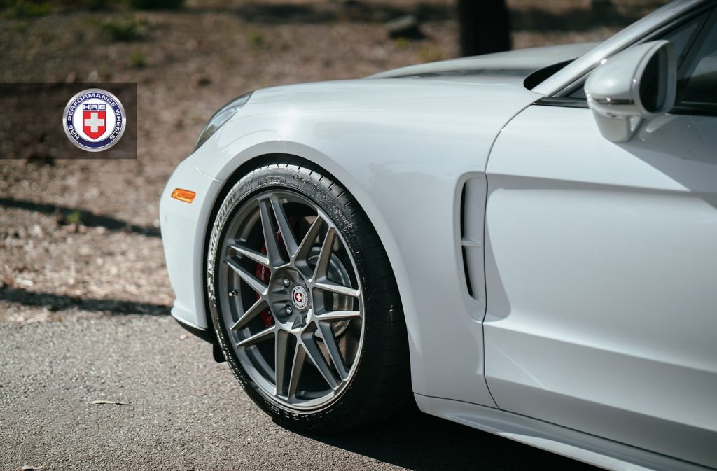 White Panamera Turbo Swipes Right On Brushed Titanium Wheels | Carscoops
