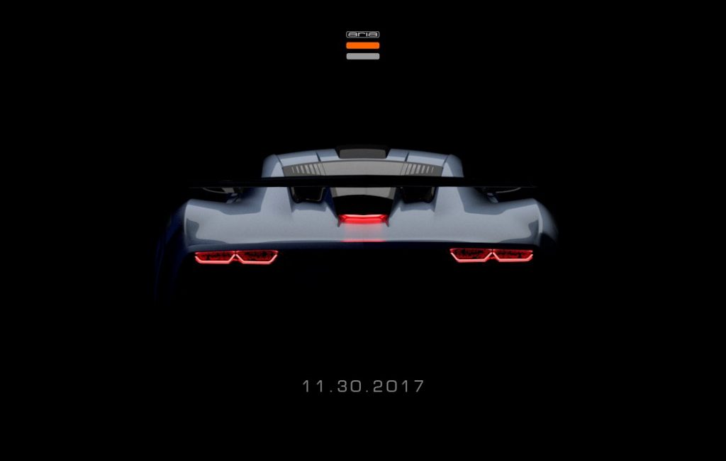 Aria Unveiling Mysterious Sports Car On November 30 | Carscoops