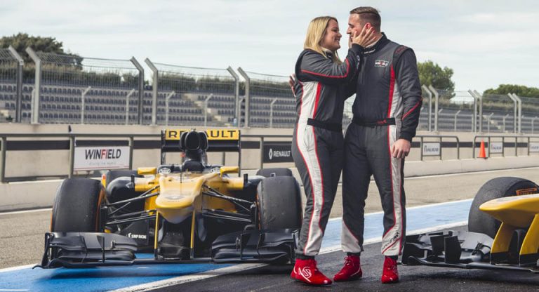 This Couple Got Engaged While Driving F1 Cars In France | Carscoops