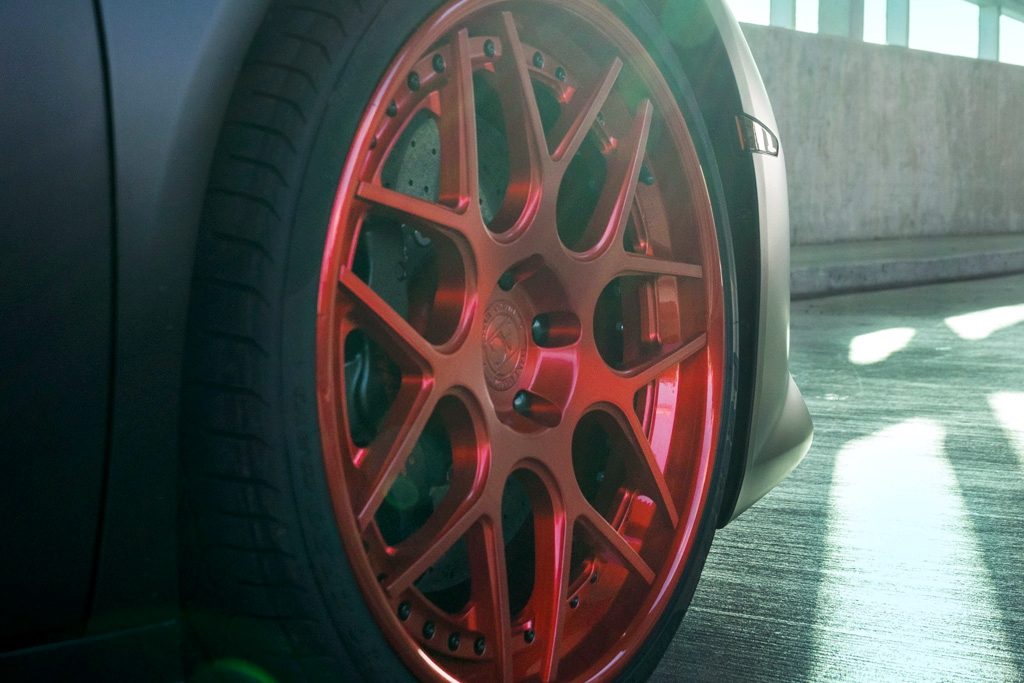 Matte Black Wrap And Red Rims Are A Nice Combo For The Lamborghini ...