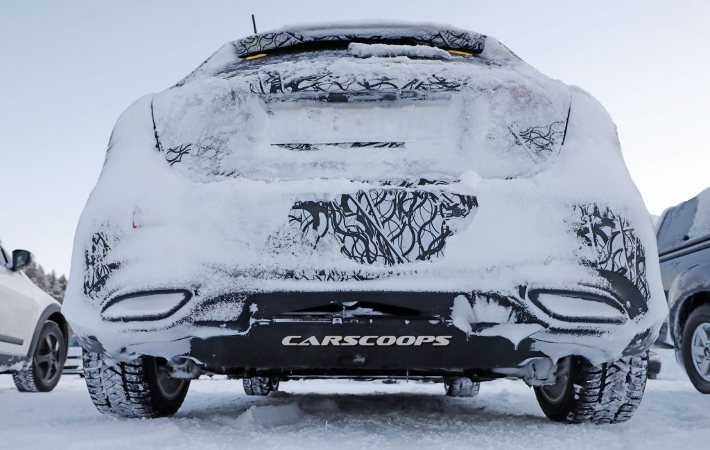 Electrified 2018 Mercedes A-Class Spotted Hiding In The Snow | Carscoops