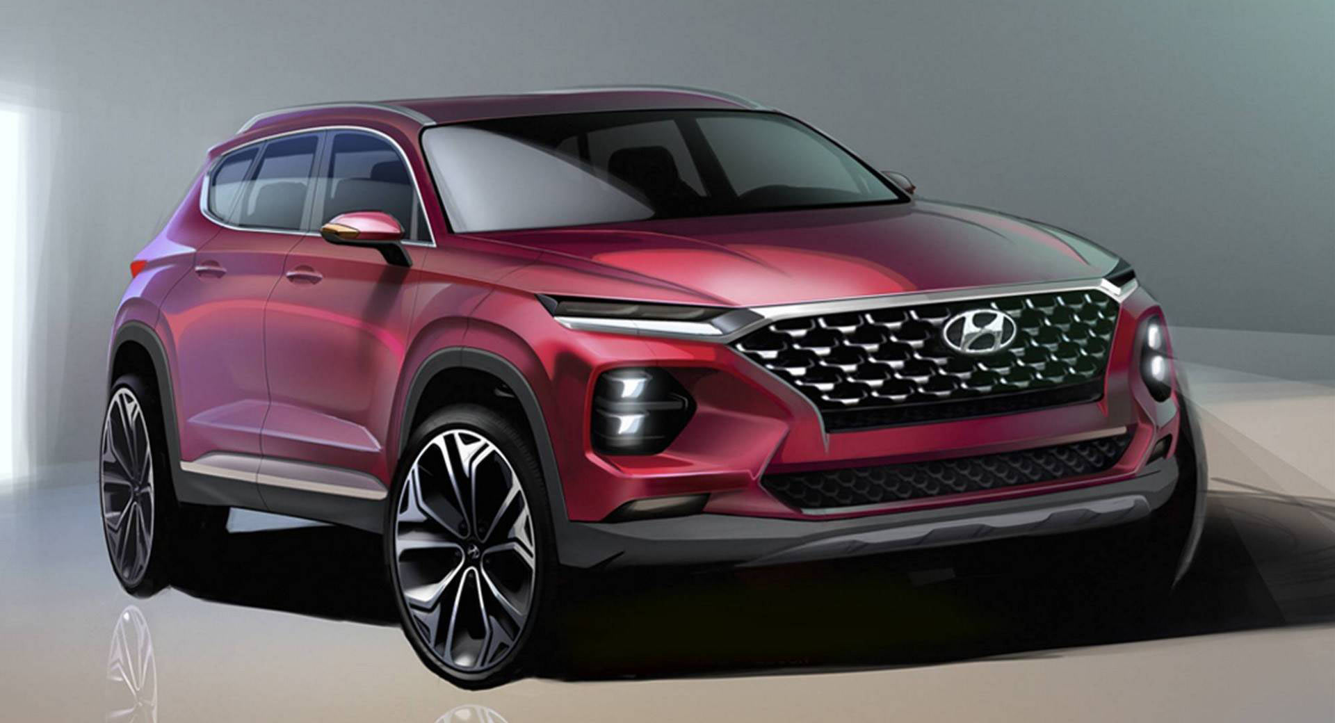 Official Sketches Reveal New Hyundai Santa Fe’s Overhauled Design ...