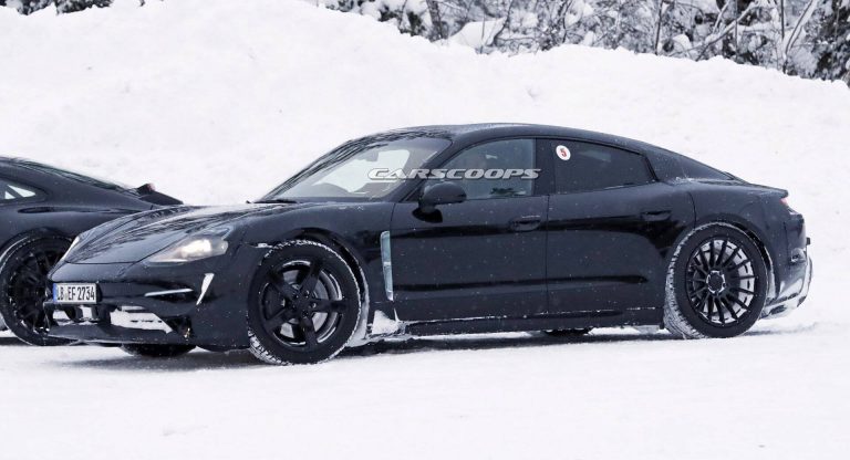 Porsche Mission E Spotted Alongside The New 911 | Carscoops