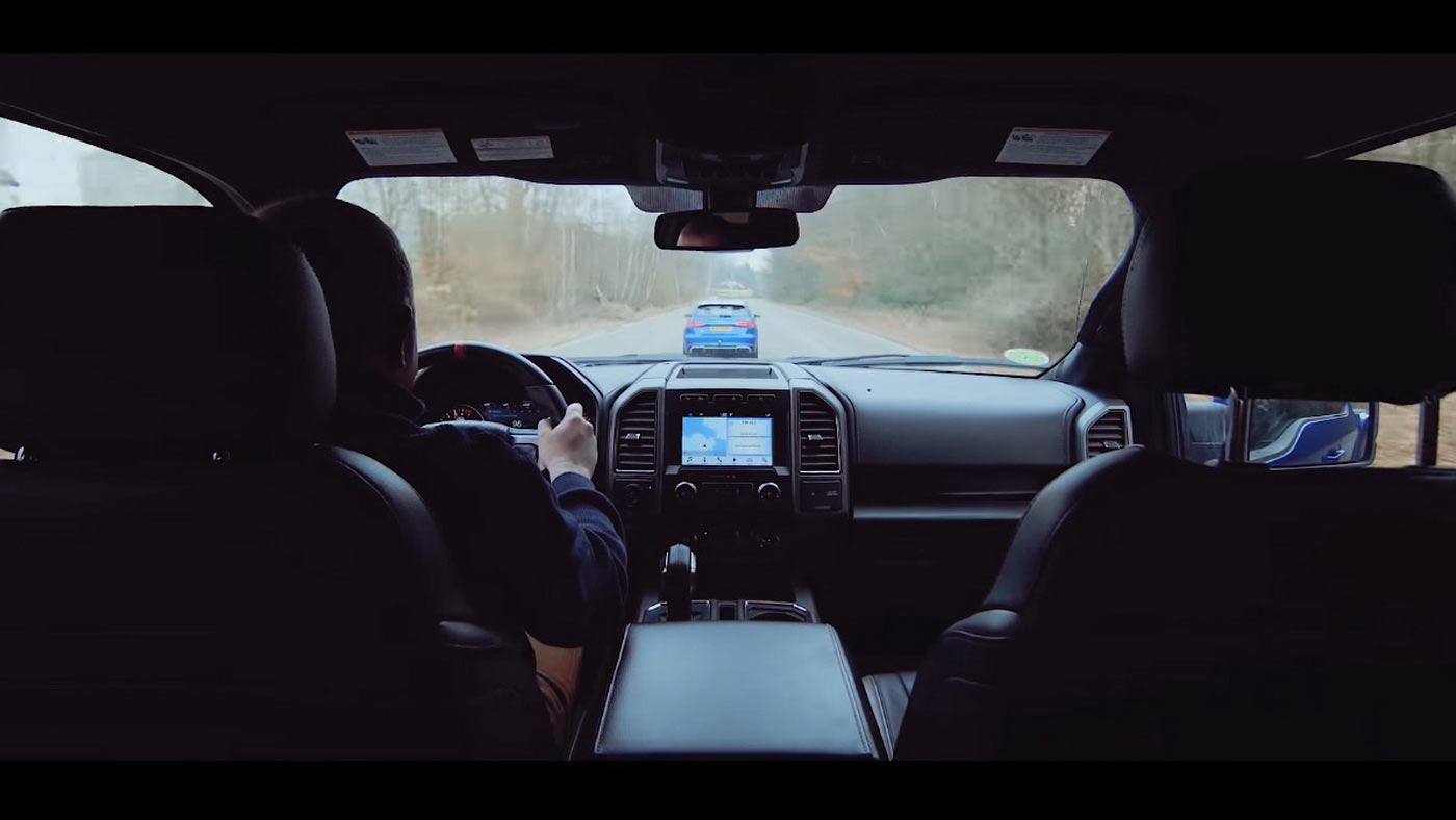 Ford Raptor Can’t Fit On UK Roads But Can Bully An Audi RS3 | Carscoops